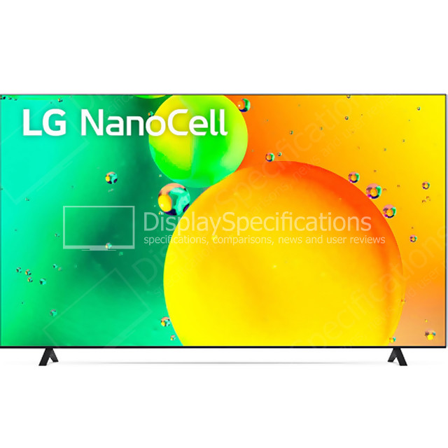 85.6" LG 86NANO756QA - Specifications