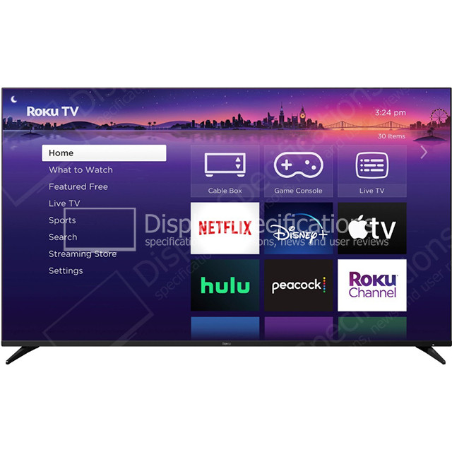 64.5" Roku 65R8B5 - Specifications
