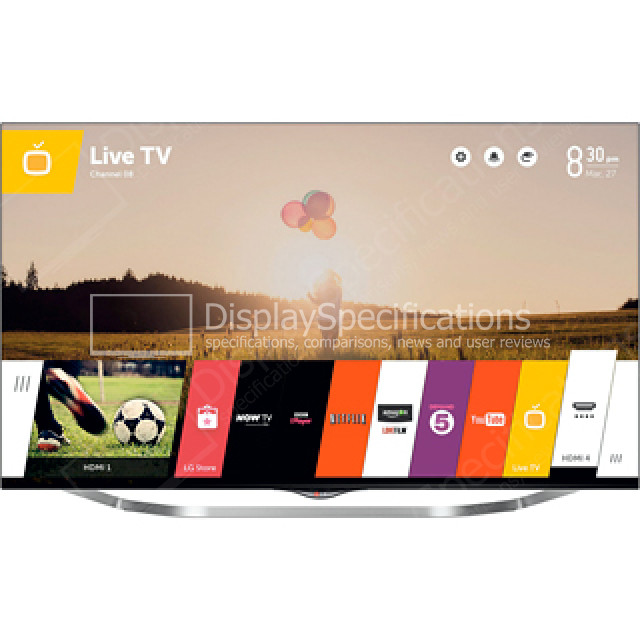 54.6" LG 55UB850V - Specifications