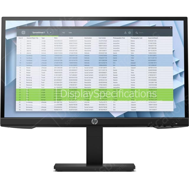 21.5" HP P22h G4 - Specifications