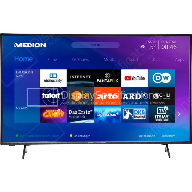 42.5" Medion Life X14311 - Specifications
