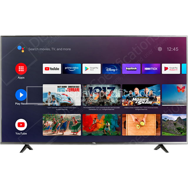 54.6" TCL 55S434 - Specifications