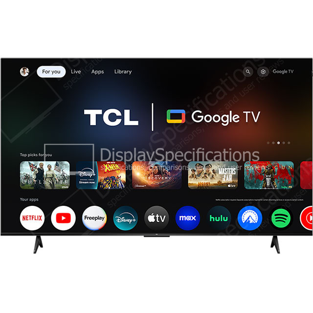 49.5" TCL 50Q51K - Specifications