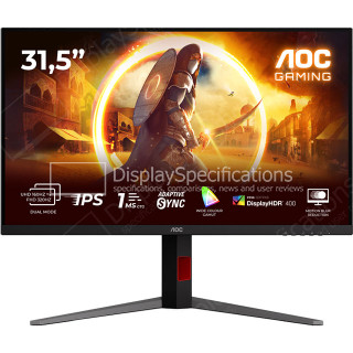 Comparison between: 31.5" AOC U32G4U, 31.5" Asus ROG Strix XG32UCG, 31. ...