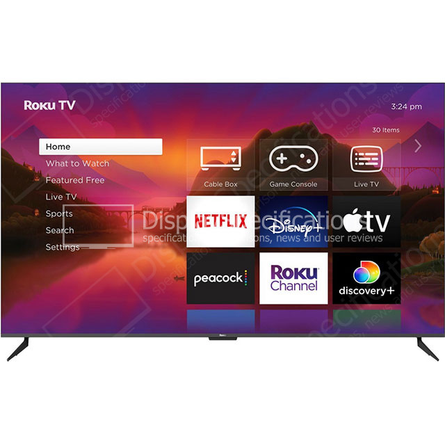64.5" Roku 65R6A5R - Specifications