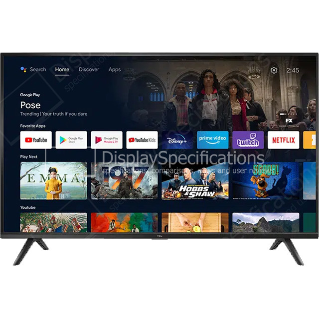 31.5" TCL 32S6200 - Specifications
