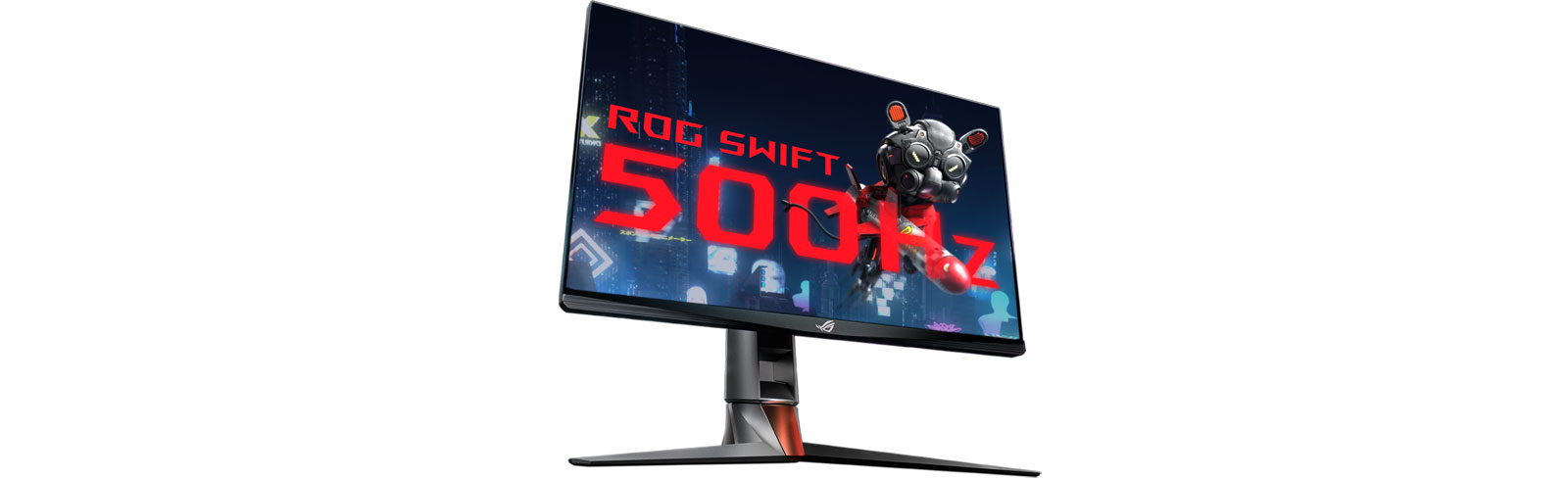 An Asus ROG Swift 500Hz NVIDIA G-Sync esports gaming monitor with ...
