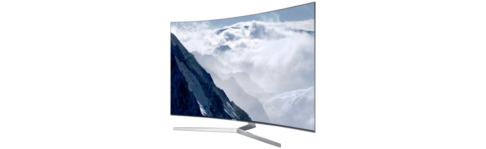 Samsung displays its range of 2016 SUHD TVs at the CES 2016