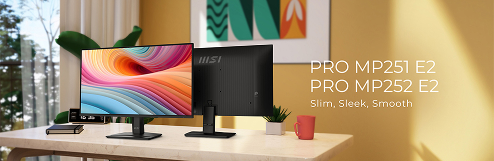 MSI PRO MP251 E2 and MSI PRO MP252 E2 debut with 24.5" 120Hz displays